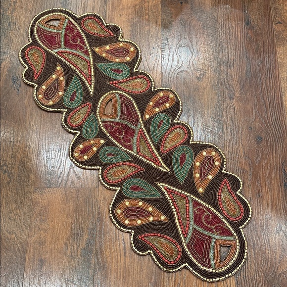 Pier 1 | Dining | Pier Multicolor Beaded Table Runner | Poshmark